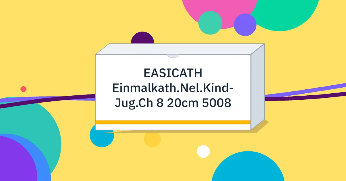 Symbolbild: Packung mit der Aufschrift EASICATH Einmalkath.Nel.Kind-Jug.Ch 8 20cm 5008 (PZN 00599103) – Verfügbarkeit und Bezug in Apotheken in Frankfurt am Main