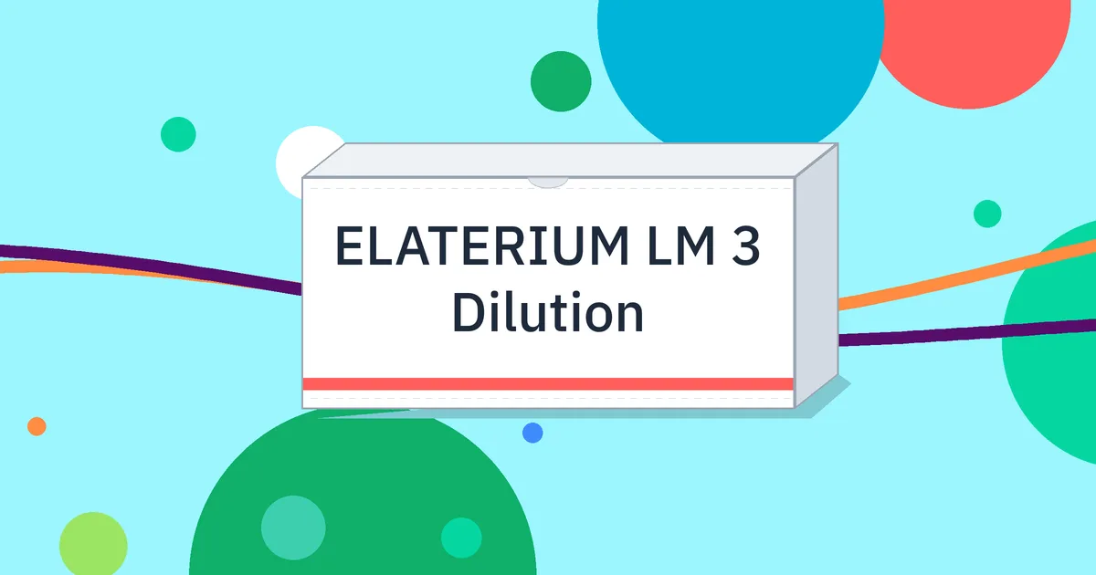 Symbolbild: Packung mit der Aufschrift ELATERIUM LM 3 Dilution (PZN 13470115) – Verfügbarkeit und Bezug in Apotheken in Frankfurt am Main