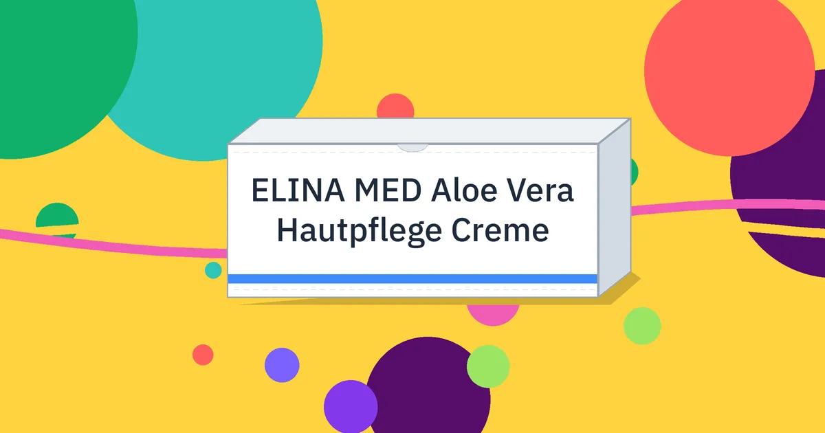 Symbolbild: Packung mit der Aufschrift ELINA MED Aloe Vera Hautpflege Creme (PZN 10710228) – Verfügbarkeit und Bezug in Apotheken in Frankfurt am Main