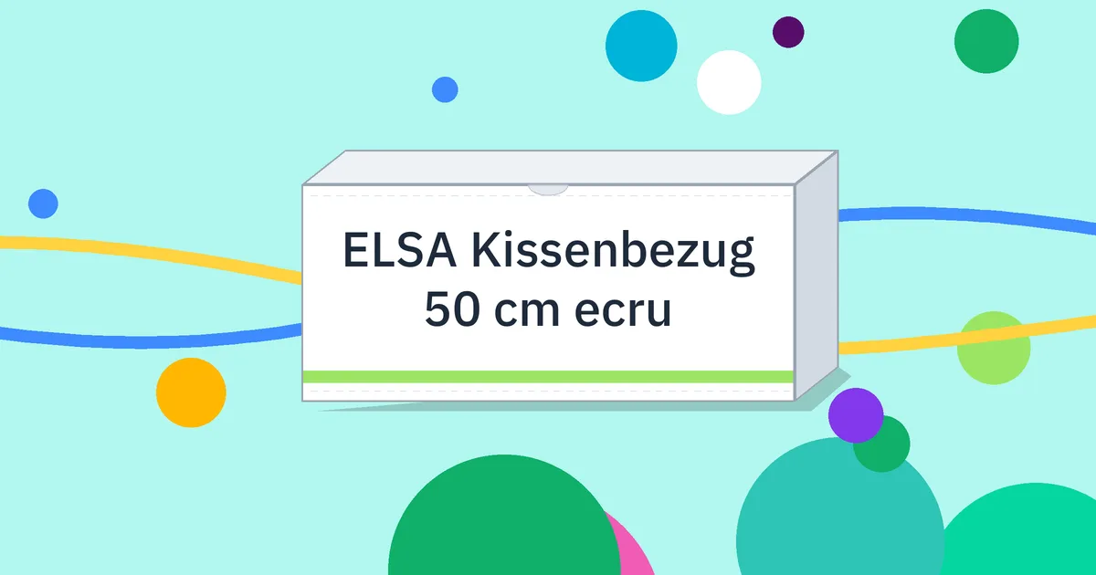 Symbolbild: Packung mit der Aufschrift ELSA Kissenbezug 50 cm ecru (PZN 02816786) – Verfügbarkeit und Bezug in Apotheken in Frankfurt am Main