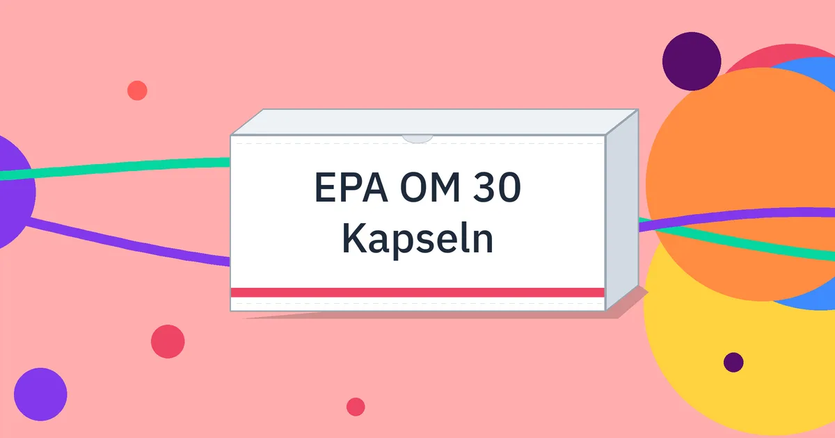 Symbolbild: Packung mit der Aufschrift EPA OM 30 Kapseln (PZN 05350667) – Verfügbarkeit und Bezug in Apotheken in Frankfurt am Main