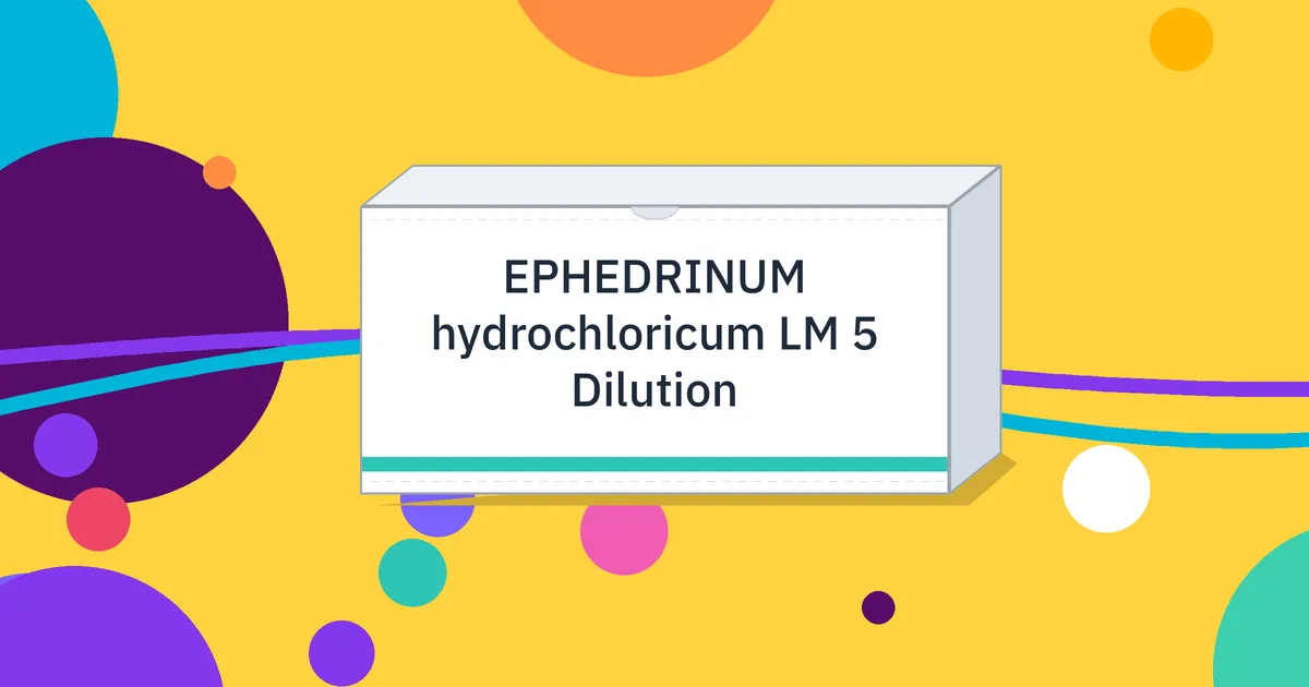 Symbolbild: Packung mit der Aufschrift EPHEDRINUM hydrochloricum LM 5 Dilution (PZN 13471066) – Verfügbarkeit und Bezug in Apotheken in Frankfurt am Main