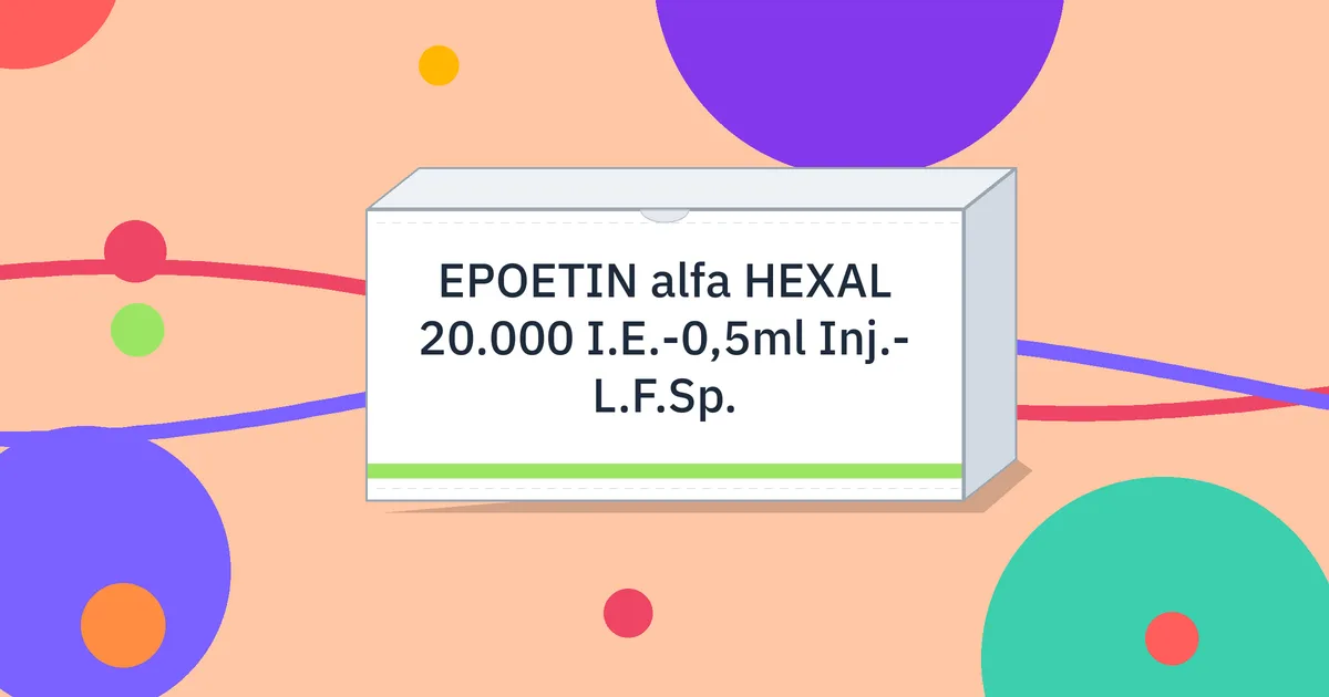 Symbolbild: Packung mit der Aufschrift EPOETIN alfa HEXAL 20.000 I.E.-0,5ml Inj.-L.F.Sp. (PZN 00585006) – Verfügbarkeit und Bezug in Apotheken in Frankfurt am Main