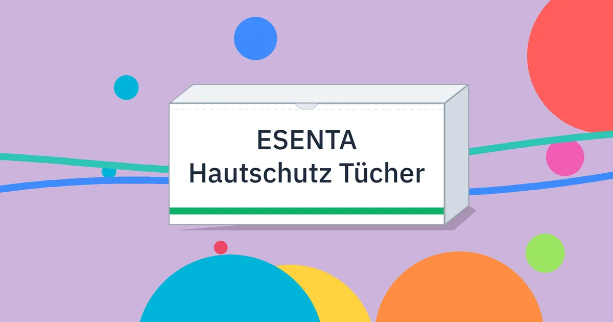 Symbolbild: Packung mit der Aufschrift ESENTA Hautschutz Tücher (PZN 18729380) – Verfügbarkeit und Bezug in Apotheken in Frankfurt am Main