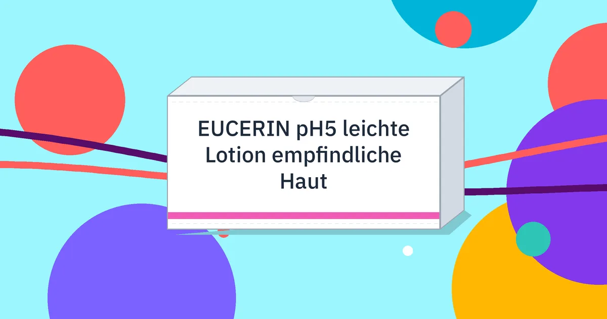 Symbolbild: Packung mit der Aufschrift EUCERIN pH5 leichte Lotion empfindliche Haut (PZN 13889268) – Verfügbarkeit und Bezug in Apotheken in Frankfurt am Main