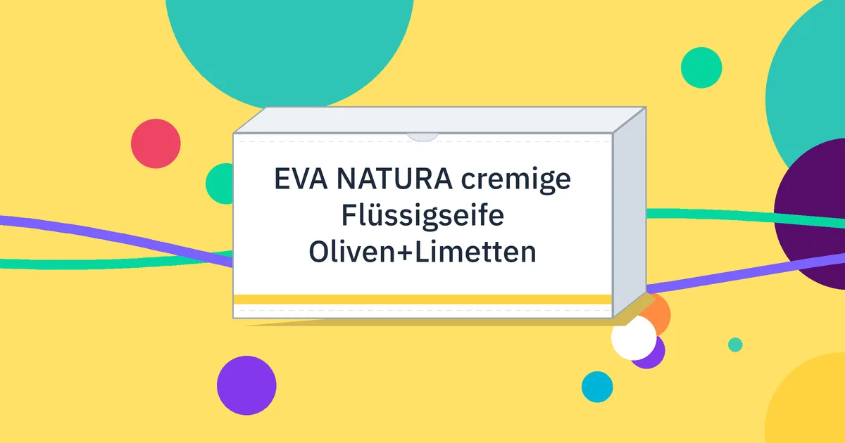 Symbolbild: Packung mit der Aufschrift EVA NATURA cremige Flüssigseife Oliven+Limetten (PZN 17368425) – Verfügbarkeit und Bezug in Apotheken in Frankfurt am Main