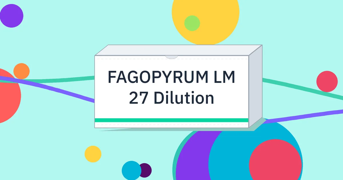 Symbolbild: Packung mit der Aufschrift FAGOPYRUM LM 27 Dilution (PZN 13486671) – Verfügbarkeit und Bezug in Apotheken in Frankfurt am Main