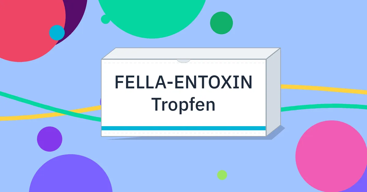 Symbolbild: Packung mit der Aufschrift FELLA-ENTOXIN Tropfen (PZN 05701233) – Verfügbarkeit und Bezug in Apotheken in Frankfurt am Main