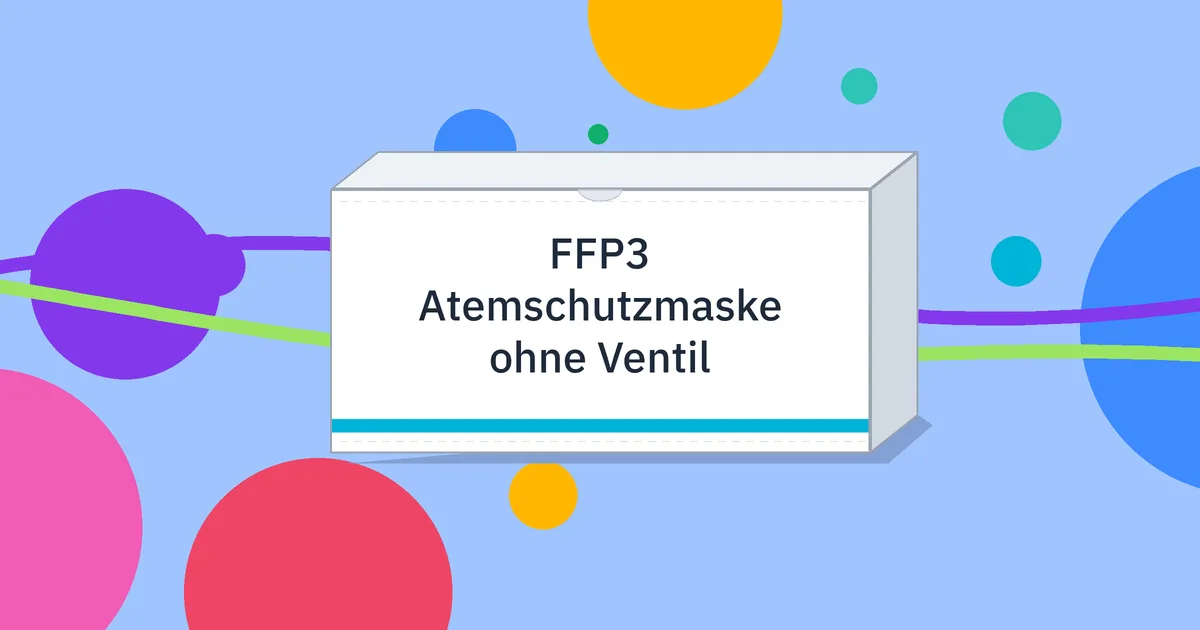 Symbolbild: Packung mit der Aufschrift FFP3 Atemschutzmaske ohne Ventil (PZN 06144183) – Verfügbarkeit und Bezug in Apotheken in Frankfurt am Main