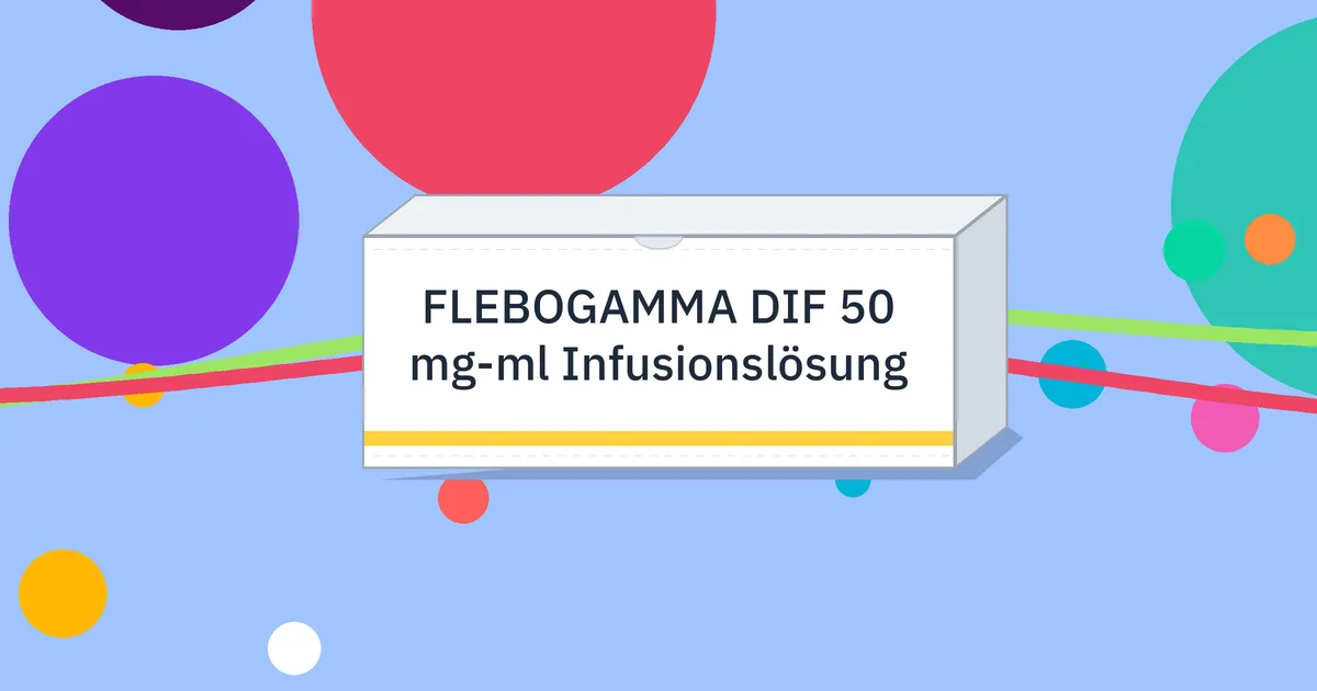 Symbolbild: Packung mit der Aufschrift FLEBOGAMMA DIF 50 mg-ml Infusionslösung (PZN 16145893) – Verfügbarkeit und Bezug in Apotheken in Frankfurt am Main