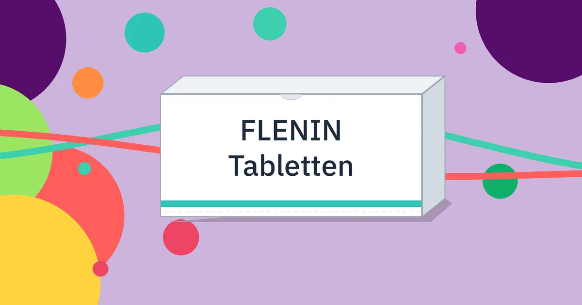 Symbolbild: Packung mit der Aufschrift FLENIN Tabletten (PZN 04093731) – Verfügbarkeit und Bezug in Apotheken in Frankfurt am Main