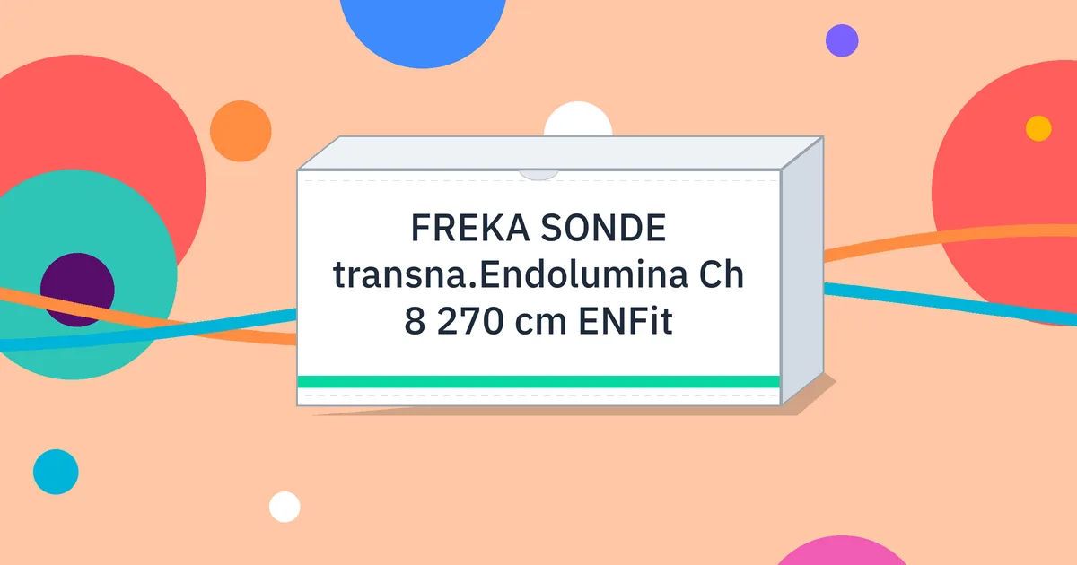 Symbolbild: Packung mit der Aufschrift FREKA SONDE transna.Endolumina Ch 8 270 cm ENFit (PZN 11345469) – Verfügbarkeit und Bezug in Apotheken in Frankfurt am Main