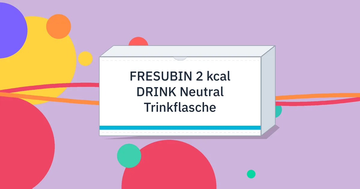 Symbolbild: Packung mit der Aufschrift FRESUBIN 2 kcal DRINK Neutral Trinkflasche (PZN 20191083) – Verfügbarkeit und Bezug in Apotheken in Frankfurt am Main