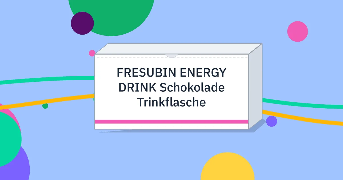 Symbolbild: Packung mit der Aufschrift FRESUBIN ENERGY DRINK Schokolade Trinkflasche (PZN 02172886) – Verfügbarkeit und Bezug in Apotheken in Frankfurt am Main