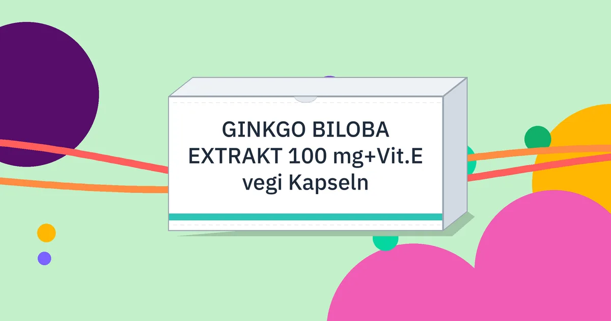 Symbolbild: Packung mit der Aufschrift GINKGO BILOBA EXTRAKT 100 mg+Vit.E vegi Kapseln (PZN 16590156) – Verfügbarkeit und Bezug in Apotheken in Frankfurt am Main