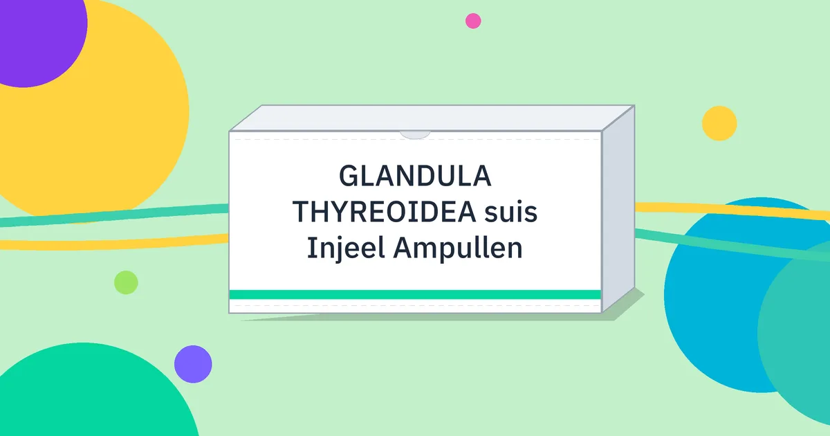 Symbolbild: Packung mit der Aufschrift GLANDULA THYREOIDEA suis Injeel Ampullen (PZN 00421339) – Verfügbarkeit und Bezug in Apotheken in Frankfurt am Main