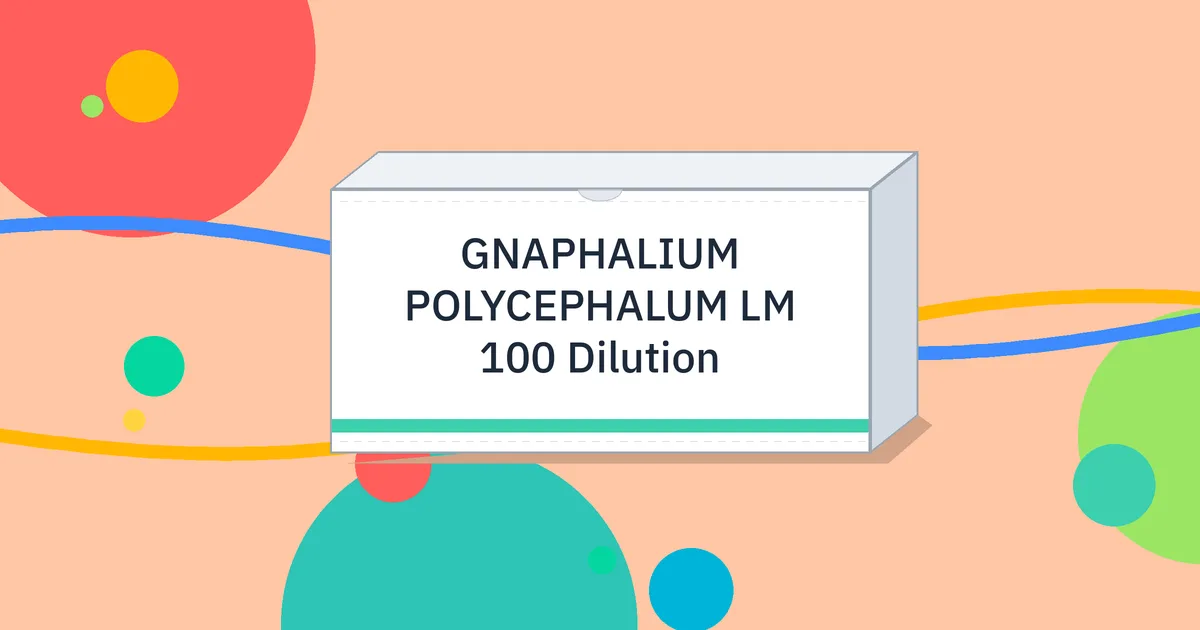 Symbolbild: Packung mit der Aufschrift GNAPHALIUM POLYCEPHALUM LM 100 Dilution (PZN 13545416) – Verfügbarkeit und Bezug in Apotheken in Frankfurt am Main