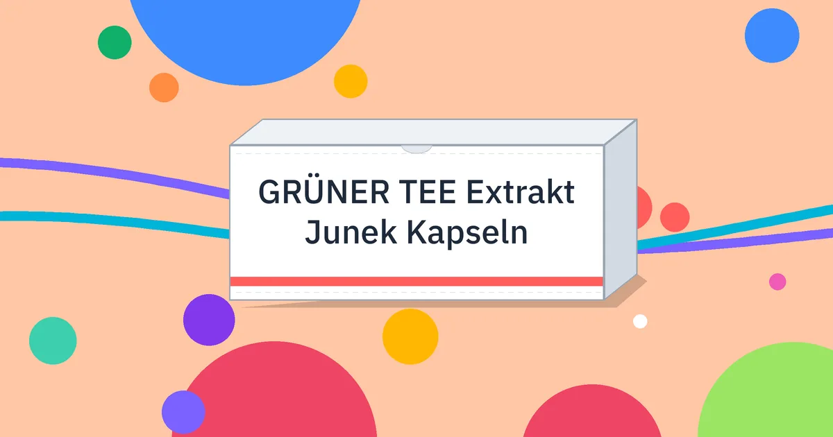 Symbolbild: Packung mit der Aufschrift GRÜNER TEE Extrakt Junek Kapseln (PZN 00131624) – Verfügbarkeit und Bezug in Apotheken in Frankfurt am Main