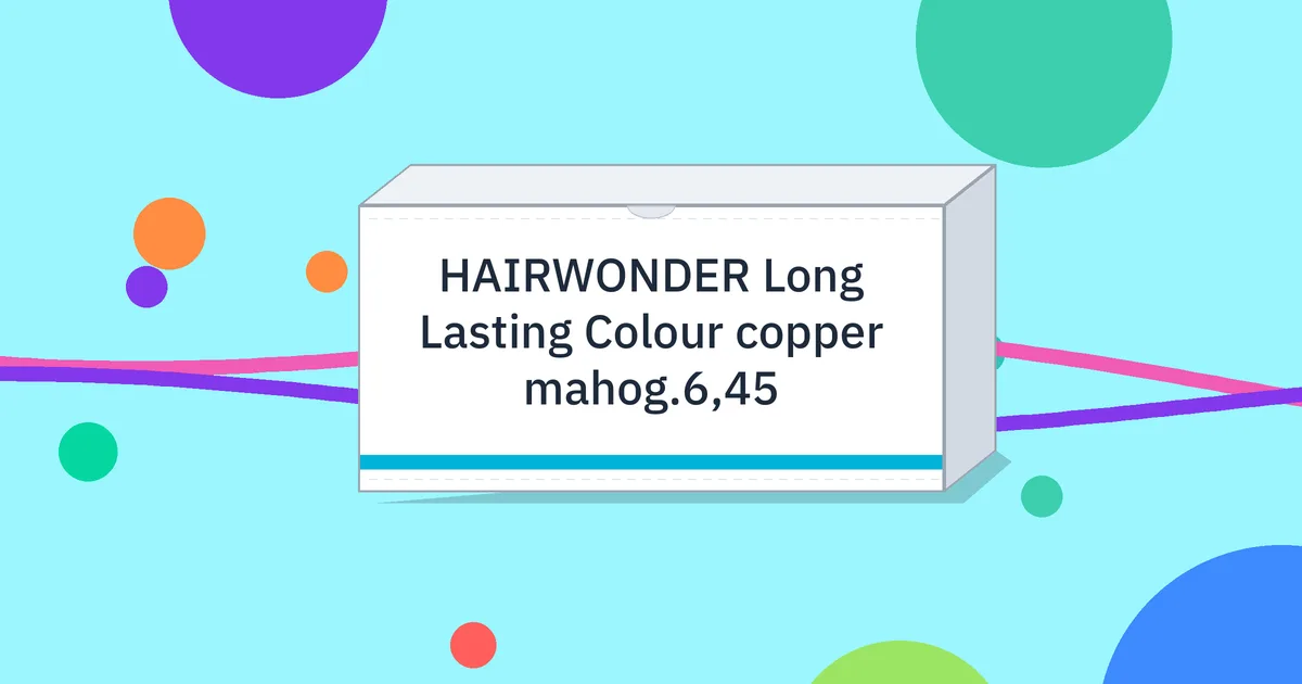 Symbolbild: Packung mit der Aufschrift HAIRWONDER Long Lasting Colour copper mahog.6,45 (PZN 20630499) – Verfügbarkeit und Bezug in Apotheken in Frankfurt am Main