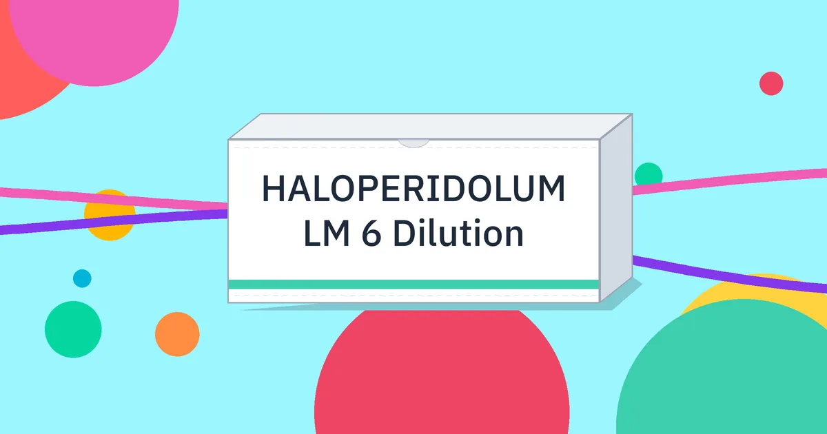 Symbolbild: Packung mit der Aufschrift HALOPERIDOLUM LM 6 Dilution (PZN 12883430) – Verfügbarkeit und Bezug in Apotheken in Frankfurt am Main