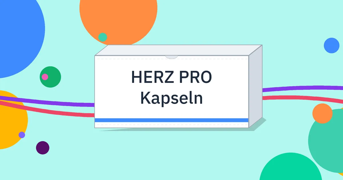 Symbolbild: Packung mit der Aufschrift HERZ PRO Kapseln (PZN 10996354) – Verfügbarkeit und Bezug in Apotheken in Frankfurt am Main