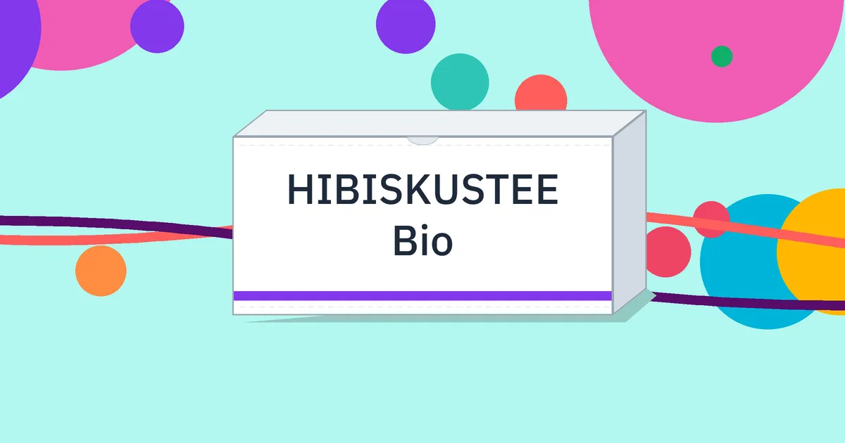 Symbolbild: Packung mit der Aufschrift HIBISKUSTEE Bio (PZN 10093103) – Verfügbarkeit und Bezug in Apotheken in Frankfurt am Main