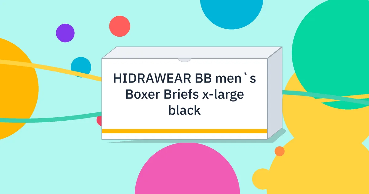 Symbolbild: Packung mit der Aufschrift HIDRAWEAR BB men`s Boxer Briefs x-large black (PZN 17516400) – Verfügbarkeit und Bezug in Apotheken in Frankfurt am Main