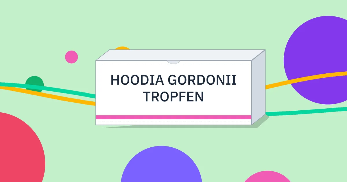 Symbolbild: Packung mit der Aufschrift HOODIA GORDONII TROPFEN (PZN 14128034) – Verfügbarkeit und Bezug in Apotheken in Frankfurt am Main
