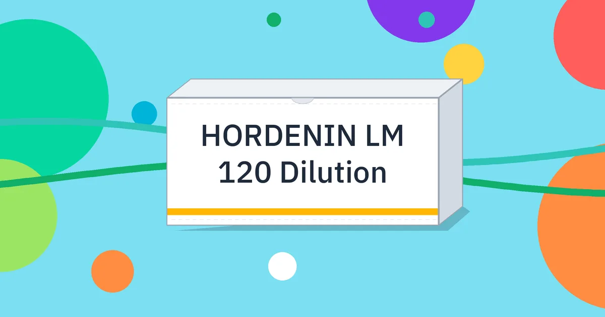 Symbolbild: Packung mit der Aufschrift HORDENIN LM 120 Dilution (PZN 13555691) – Verfügbarkeit und Bezug in Apotheken in Frankfurt am Main
