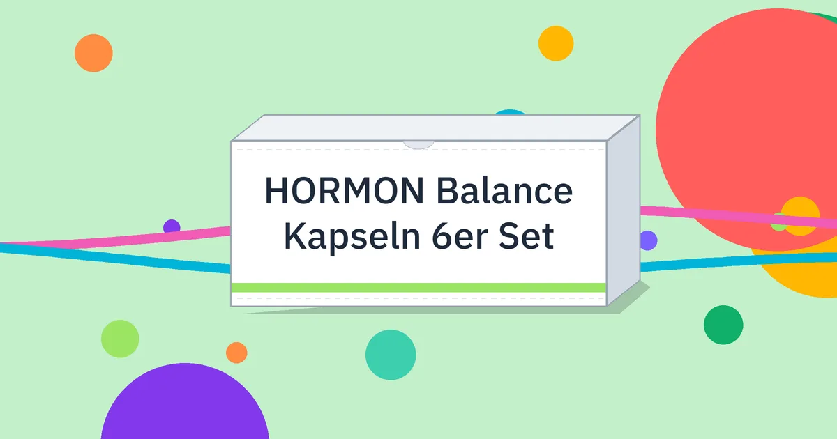 Symbolbild: Packung mit der Aufschrift HORMON Balance Kapseln 6er Set (PZN 20098343) – Verfügbarkeit und Bezug in Apotheken in Frankfurt am Main