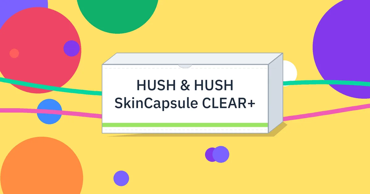 Symbolbild: Packung mit der Aufschrift HUSH & HUSH SkinCapsule CLEAR+ (PZN 17364953) – Verfügbarkeit und Bezug in Apotheken in Frankfurt am Main