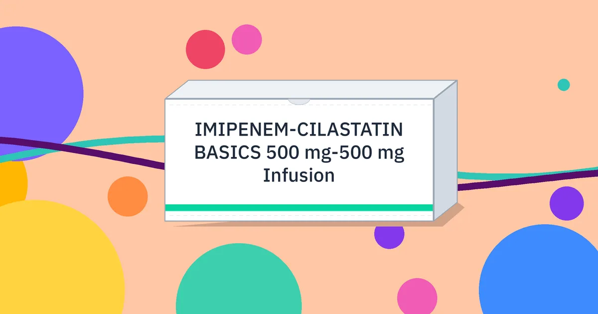 Symbolbild: Packung mit der Aufschrift IMIPENEM-CILASTATIN BASICS 500 mg-500 mg Infusion (PZN 13245335) – Verfügbarkeit und Bezug in Apotheken in Frankfurt am Main