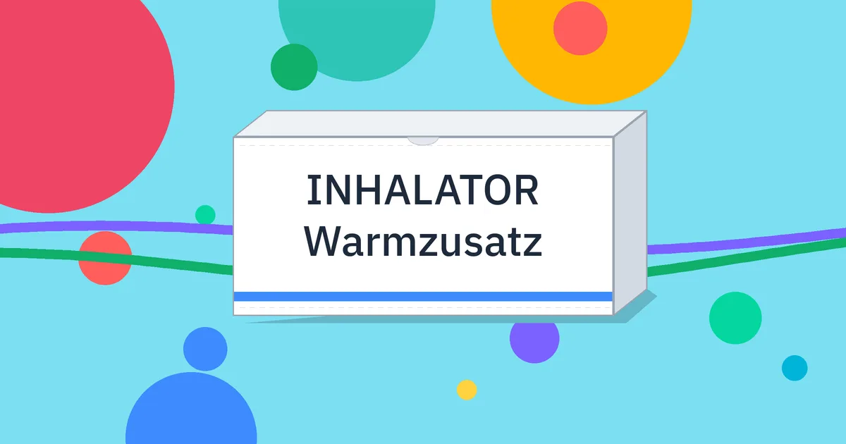 Symbolbild: Packung mit der Aufschrift INHALATOR Warmzusatz (PZN 02439421) – Verfügbarkeit und Bezug in Apotheken in Frankfurt am Main