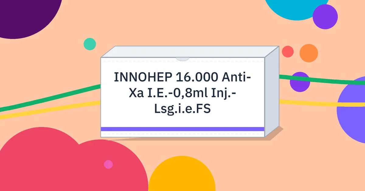 Symbolbild: Packung mit der Aufschrift INNOHEP 16.000 Anti-Xa I.E.-0,8ml Inj.-Lsg.i.e.FS (PZN 17578654) – Verfügbarkeit und Bezug in Apotheken in Frankfurt am Main