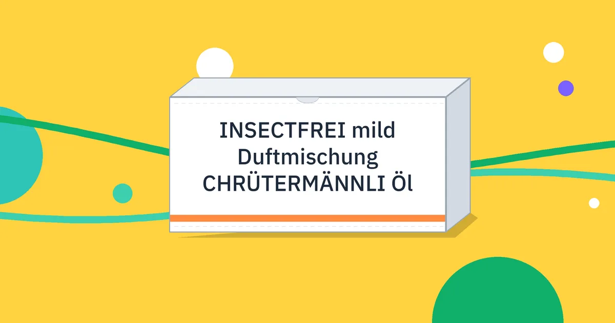 Symbolbild: Packung mit der Aufschrift INSECTFREI mild Duftmischung CHRÜTERMÄNNLI Öl (PZN 07197974) – Verfügbarkeit und Bezug in Apotheken in Frankfurt am Main