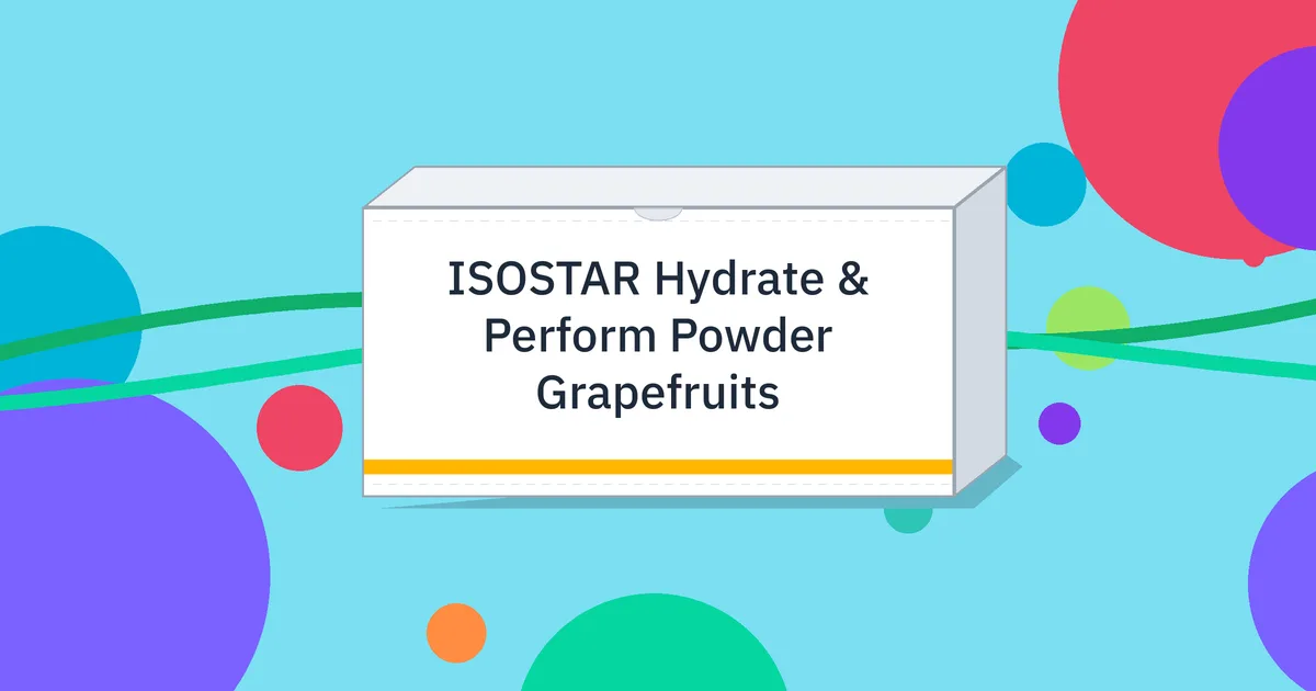 Symbolbild: Packung mit der Aufschrift ISOSTAR Hydrate & Perform Powder Grapefruits (PZN 19639756) – Verfügbarkeit und Bezug in Apotheken in Frankfurt am Main
