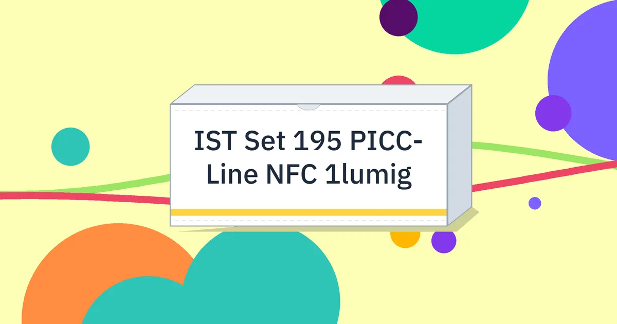 Symbolbild: Packung mit der Aufschrift IST Set 195 PICC-Line NFC 1lumig (PZN 18130507) – Verfügbarkeit und Bezug in Apotheken in Frankfurt am Main