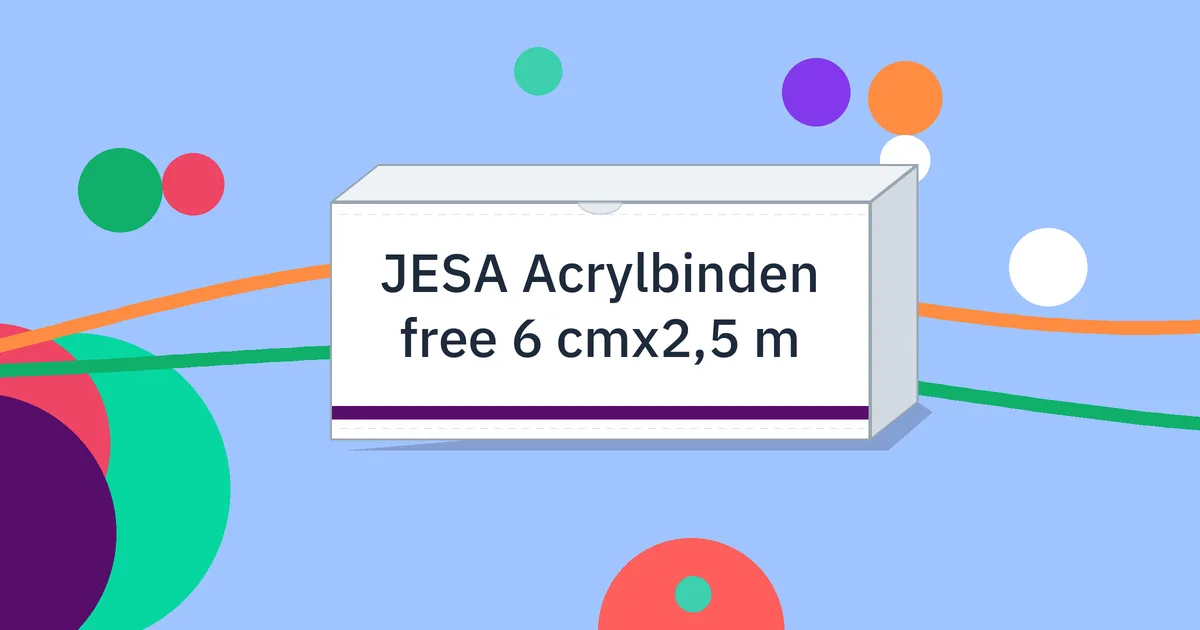 Symbolbild: Packung mit der Aufschrift JESA Acrylbinden free 6 cmx2,5 m (PZN 10986551) – Verfügbarkeit und Bezug in Apotheken in Frankfurt am Main