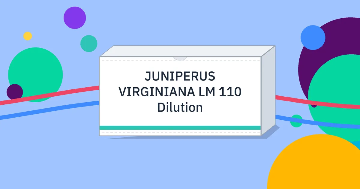 Symbolbild: Packung mit der Aufschrift JUNIPERUS VIRGINIANA LM 110 Dilution (PZN 13565399) – Verfügbarkeit und Bezug in Apotheken in Frankfurt am Main