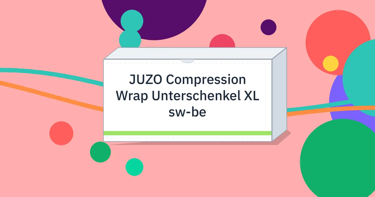 Symbolbild: Packung mit der Aufschrift JUZO Compression Wrap Unterschenkel XL sw-be (PZN 13580648) – Verfügbarkeit und Bezug in Apotheken in Frankfurt am Main