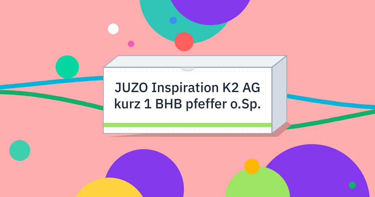 Symbolbild: Packung mit der Aufschrift JUZO Inspiration K2 AG kurz 1 BHB pfeffer o.Sp. (PZN 14834588) – Verfügbarkeit und Bezug in Apotheken in Frankfurt am Main