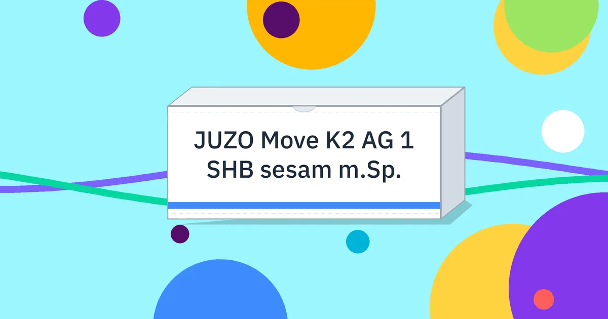 Symbolbild: Packung mit der Aufschrift JUZO Move K2 AG 1 SHB sesam m.Sp. (PZN 18524028) – Verfügbarkeit und Bezug in Apotheken in Frankfurt am Main