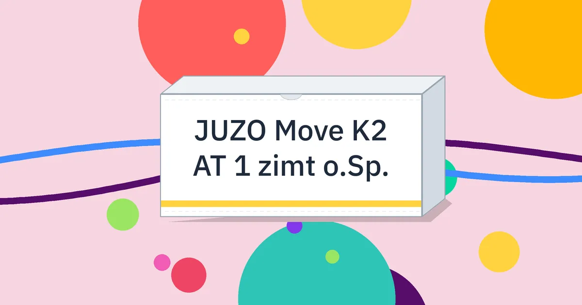 Symbolbild: Packung mit der Aufschrift JUZO Move K2 AT 1 zimt o.Sp. (PZN 20669082) – Verfügbarkeit und Bezug in Apotheken in Frankfurt am Main