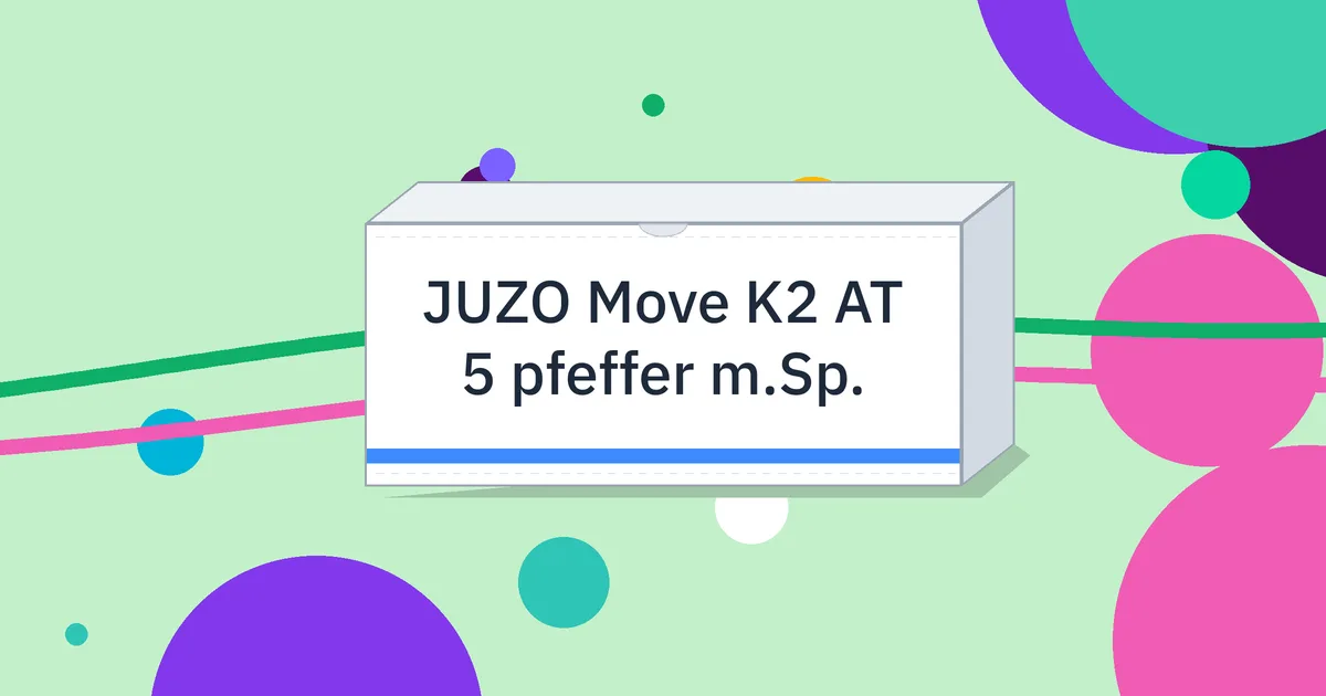 Symbolbild: Packung mit der Aufschrift JUZO Move K2 AT 5 pfeffer m.Sp. (PZN 20667551) – Verfügbarkeit und Bezug in Apotheken in Frankfurt am Main