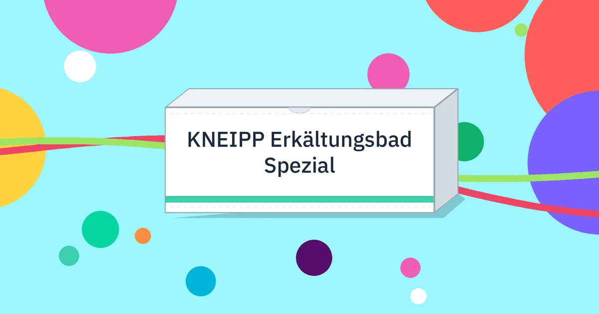 Symbolbild: Packung mit der Aufschrift KNEIPP Erkältungsbad Spezial (PZN 08783131) – Verfügbarkeit und Bezug in Apotheken in Frankfurt am Main