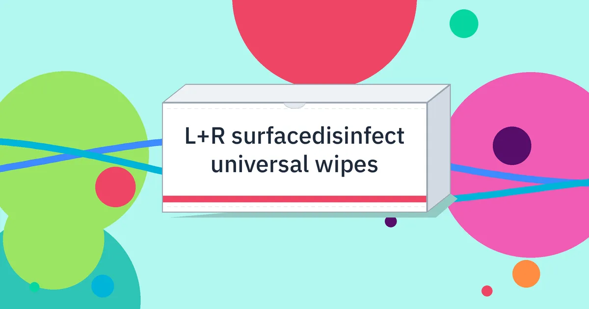 Symbolbild: Packung mit der Aufschrift L+R surfacedisinfect universal wipes (PZN 12370280) – Verfügbarkeit und Bezug in Apotheken in Frankfurt am Main