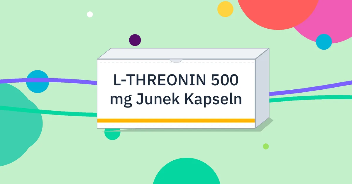 Symbolbild: Packung mit der Aufschrift L-THREONIN 500 mg Junek Kapseln (PZN 00135504) – Verfügbarkeit und Bezug in Apotheken in Frankfurt am Main