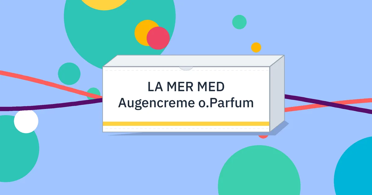 Symbolbild: Packung mit der Aufschrift LA MER MED Augencreme o.Parfum (PZN 18174640) – Verfügbarkeit und Bezug in Apotheken in Frankfurt am Main