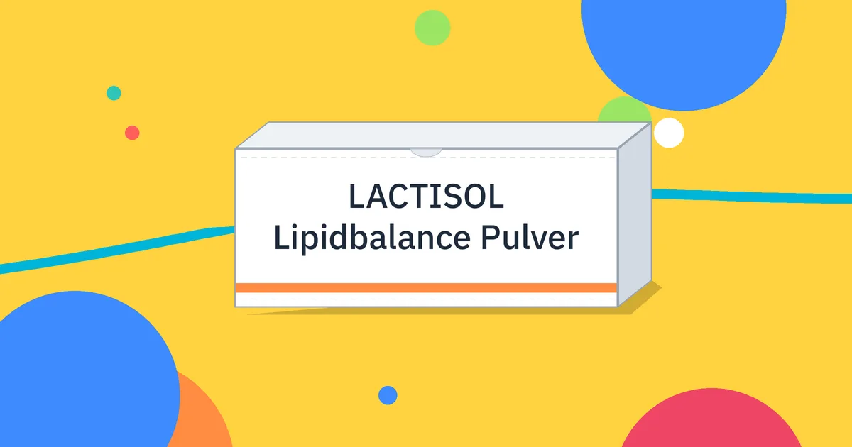 Symbolbild: Packung mit der Aufschrift LACTISOL Lipidbalance Pulver (PZN 03560076) – Verfügbarkeit und Bezug in Apotheken in Frankfurt am Main