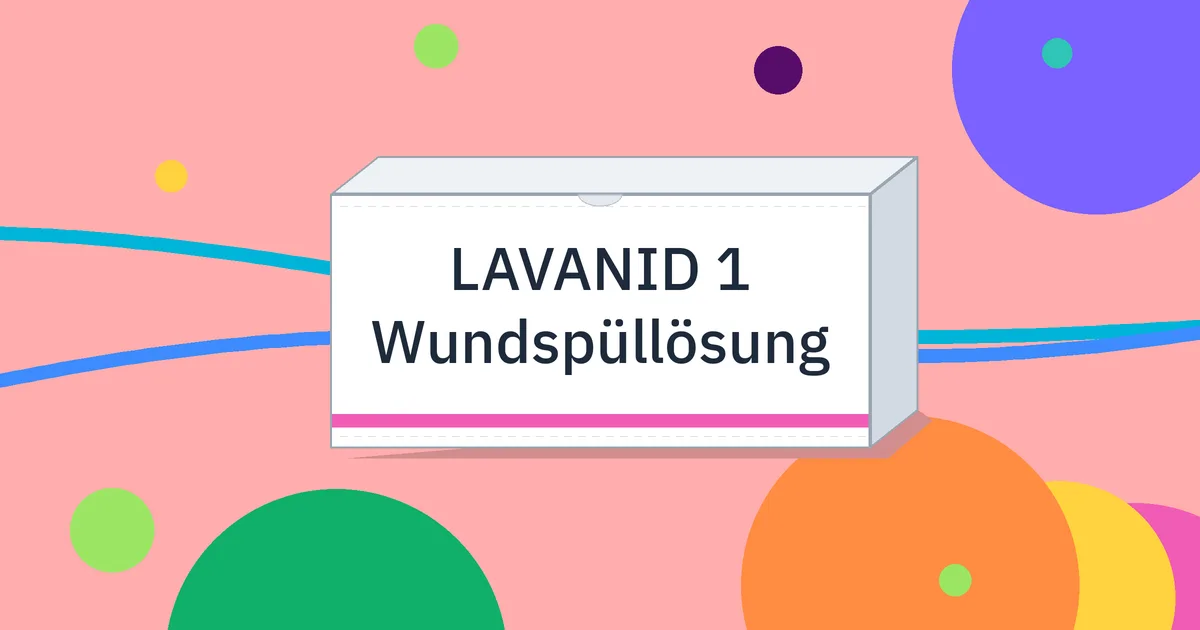 Symbolbild: Packung mit der Aufschrift LAVANID 1 Wundspüllösung (PZN 18730992) – Verfügbarkeit und Bezug in Apotheken in Frankfurt am Main